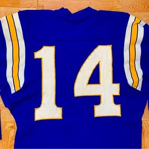 Medalist | Shirts | Vintage Medalist Sand Knit Football Jersey 4 Blue ...
